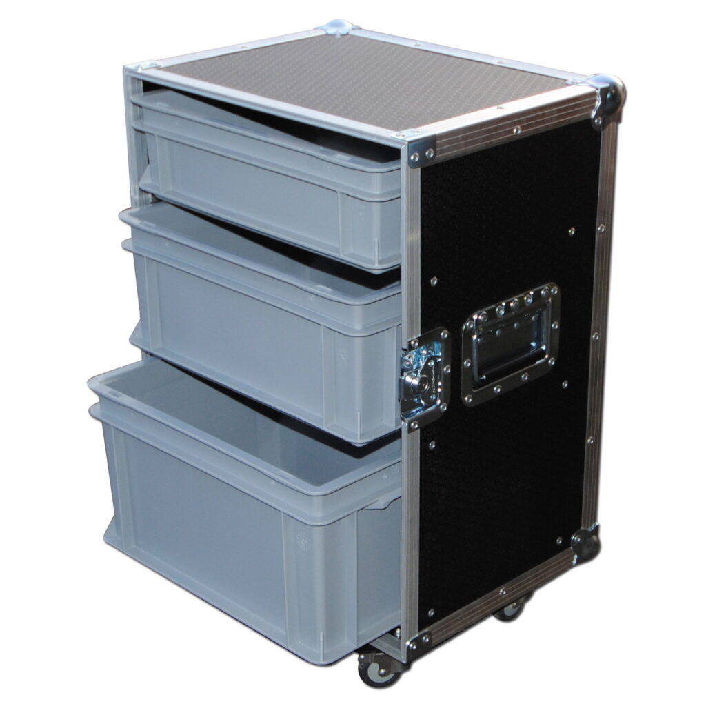 Custom Small 3 Drawer Production Flight Case - SUN CASE