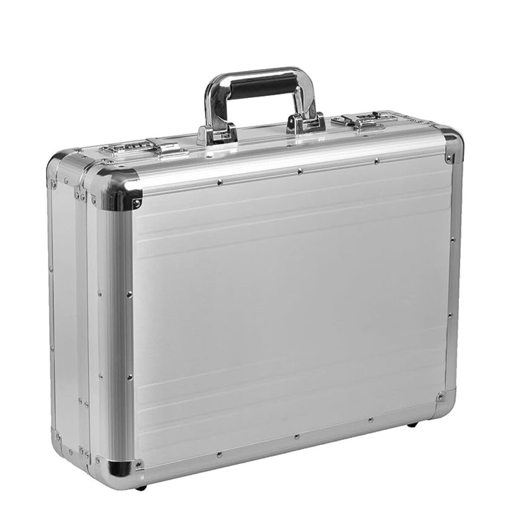 Aluminum Attache Case Briefcase Hard Briefcase with Document Pockets ...