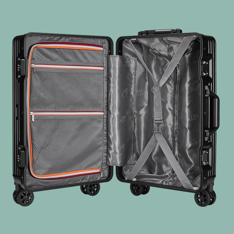 Carry-on Suitcase Travel Case With Wheels Luggage Suitcase Aluminum ...