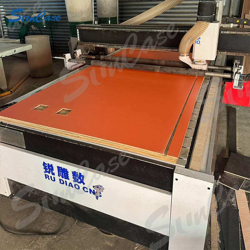 Aluminum Flight Case with Foam Customized Orange-Red Color Trunk Case